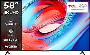 TCL 58 Inch TV 4K LED HDR 10 UHD Dynamic Color Enhancement Metallic ...