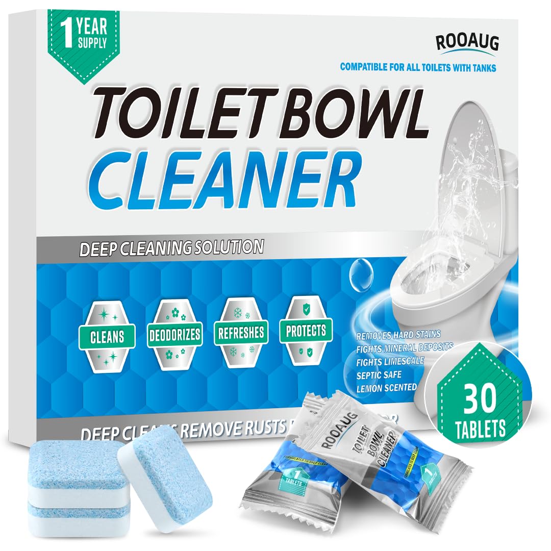 Amazon.com: ROOAUG 30 Tabs Toilet Bowl Cleaner Tablets,Toilet Cleaning ...