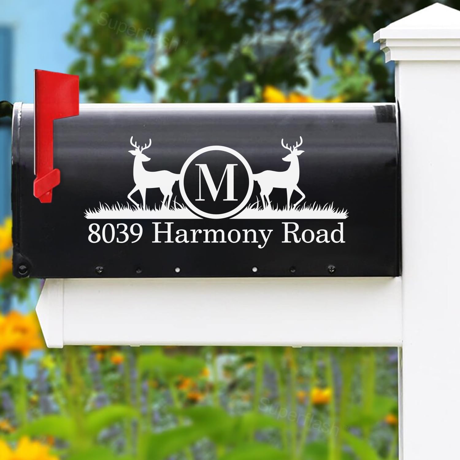 Amazon.com: Mailbox Numbers for Outdoor, Street Address, 12 x 5 inch ...