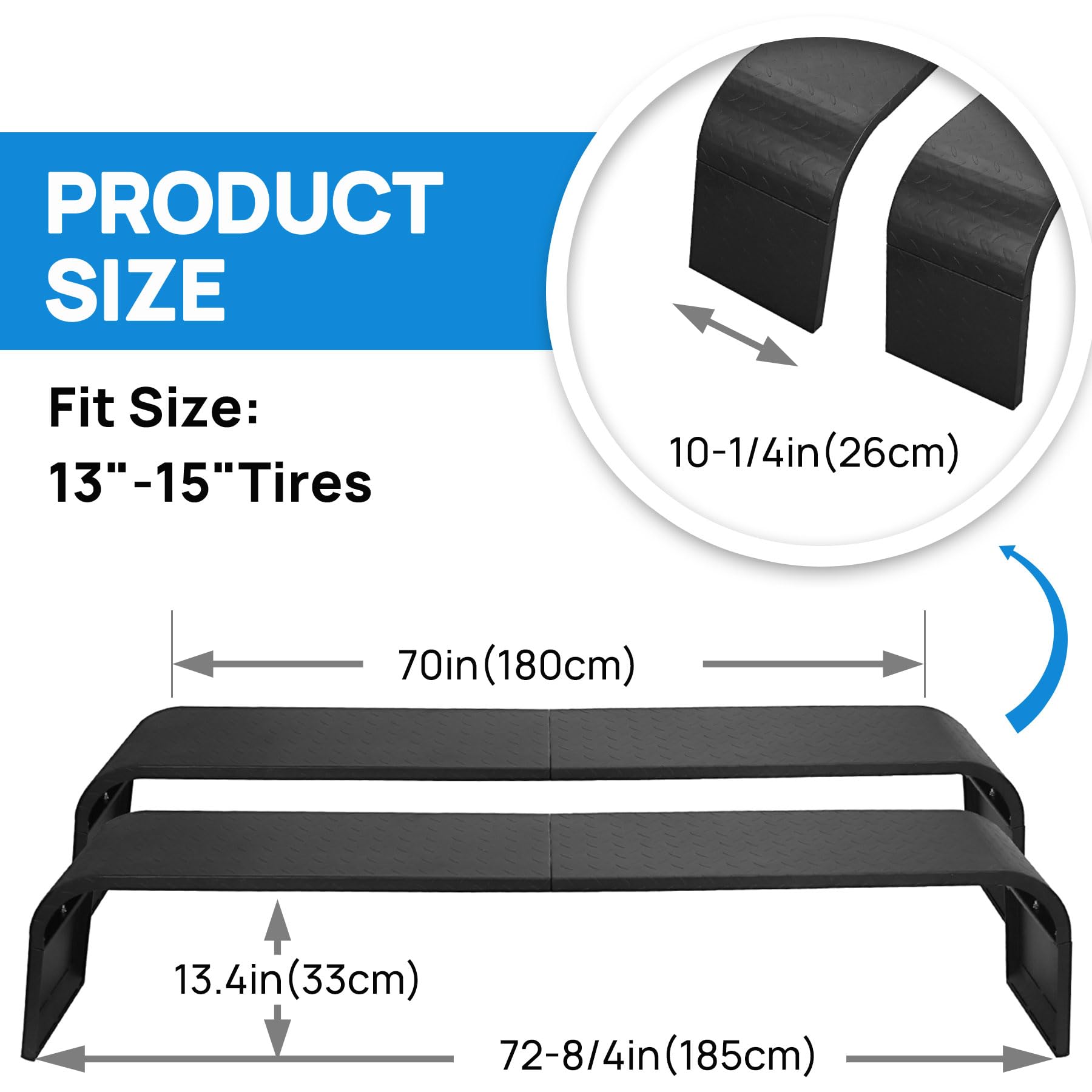 Snapklik.com : Tandem Axle Trailer Fenders For 13"-15" Tires-Detachable ...