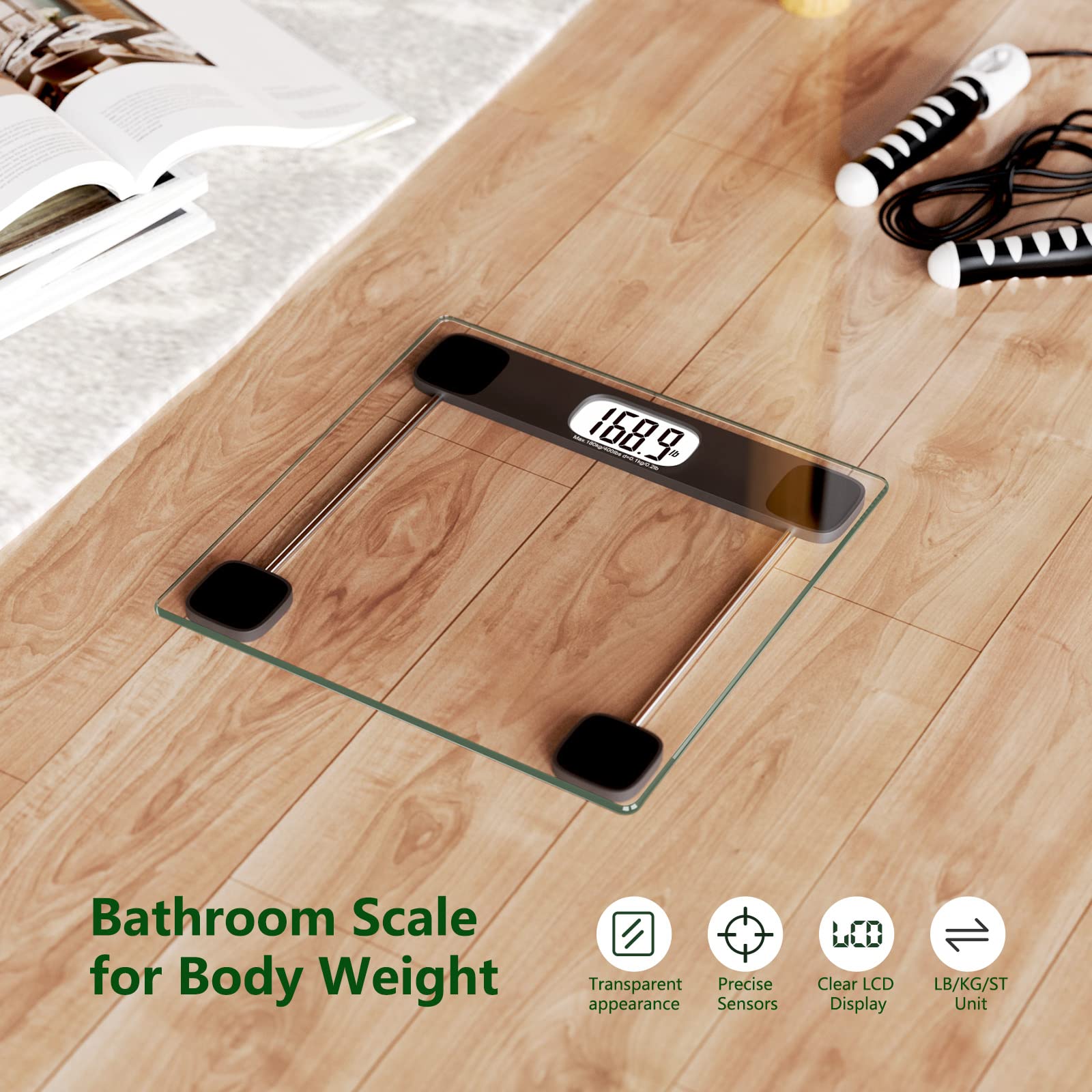 Scale for Body Weight Digital Bathroom Scale Weighing Scale Bath Scale ...