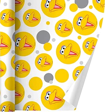 Amazon.com: Sesame Street Big Bird Face Gift Wrap Wrapping Paper Roll ...