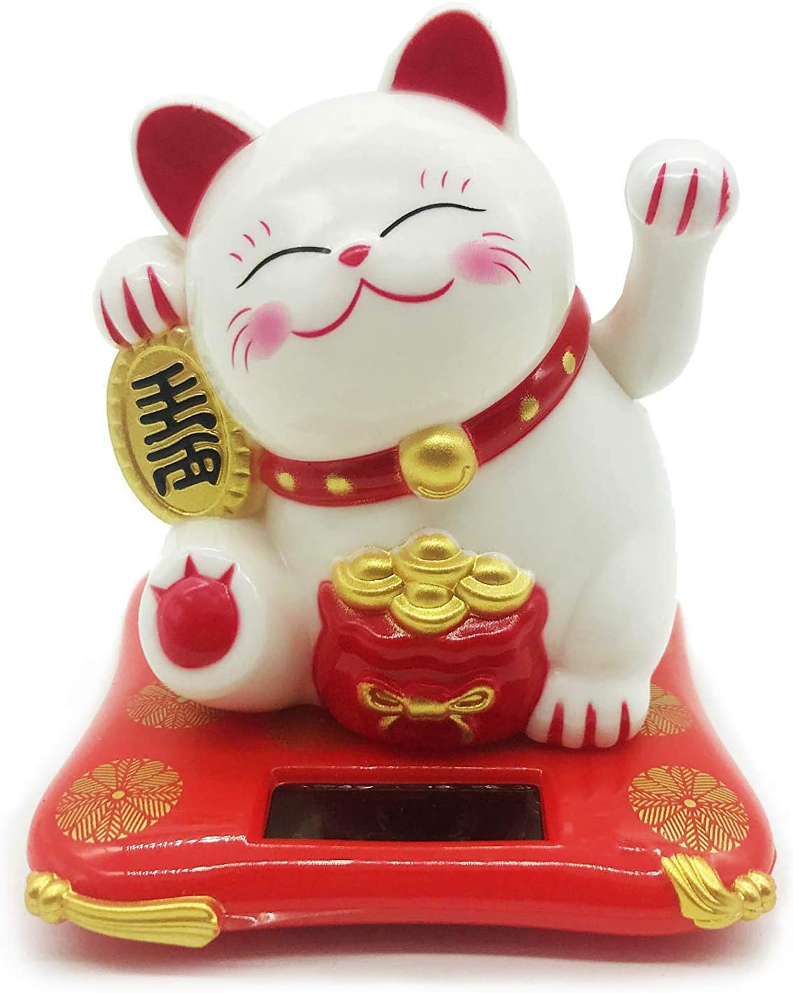Amazon.com: Hongzer Solar Powered Cute Waving Cat, Maneki Neko Waving ...