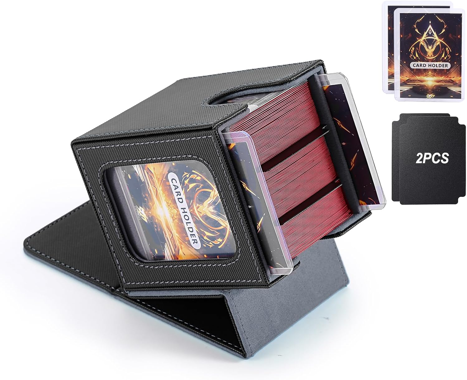 Amazon.com: MTG Deck Box, Double Display Window MTG, Commander Deck Box ...