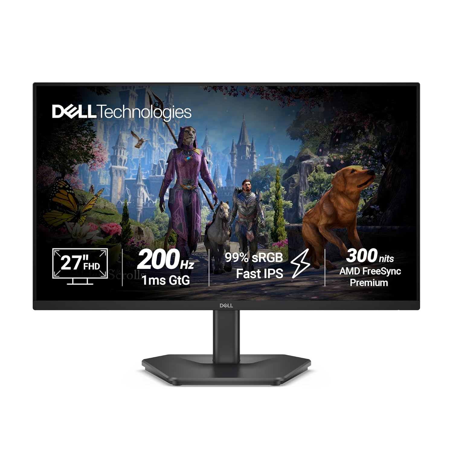 Dell SE2725HG 27" FHD IPS Gaming Monitor, 200Hz Refresh, 3side narrow ...
