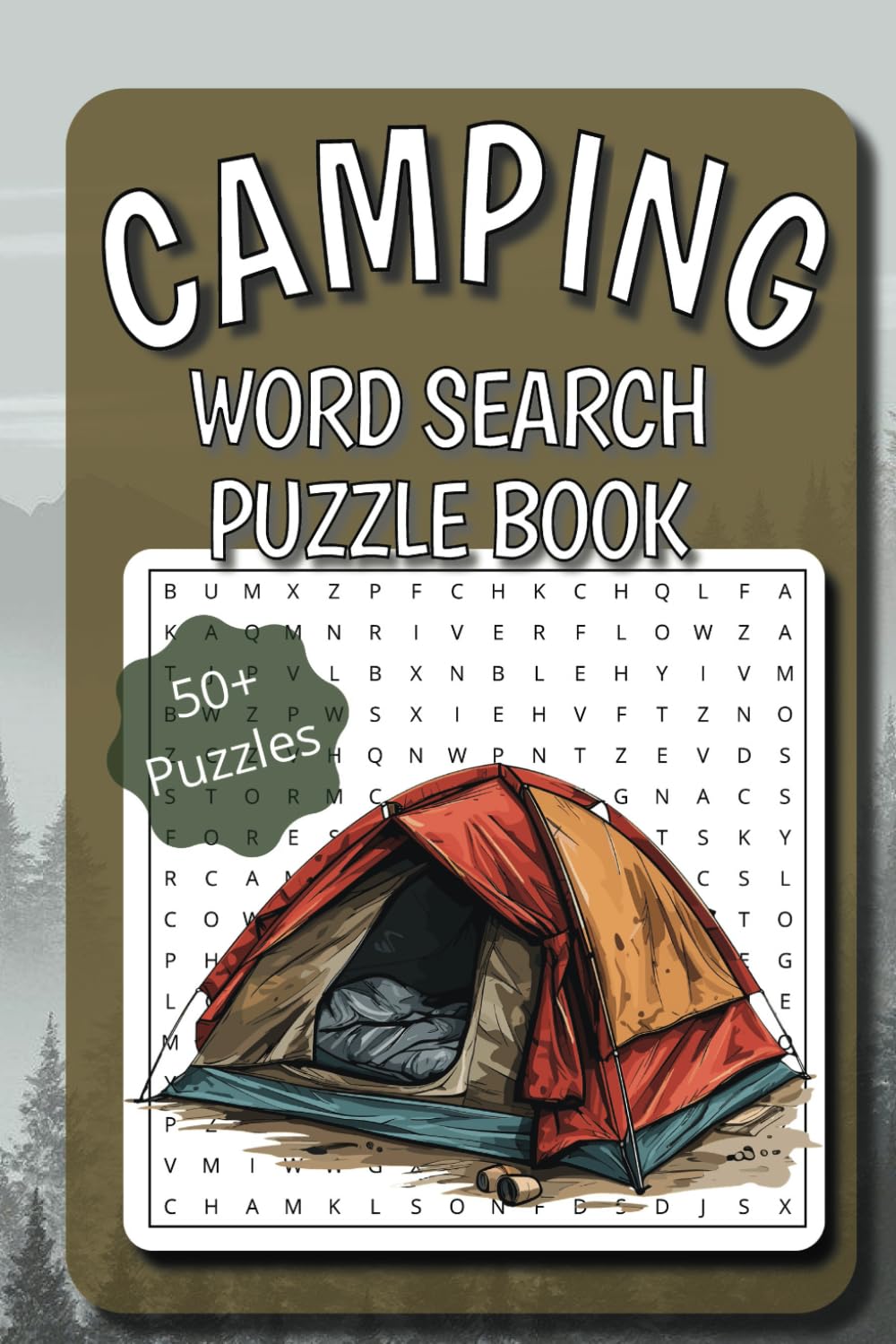 Camping Word Search Puzzle Book: Word Search with Easy to Read Print ...