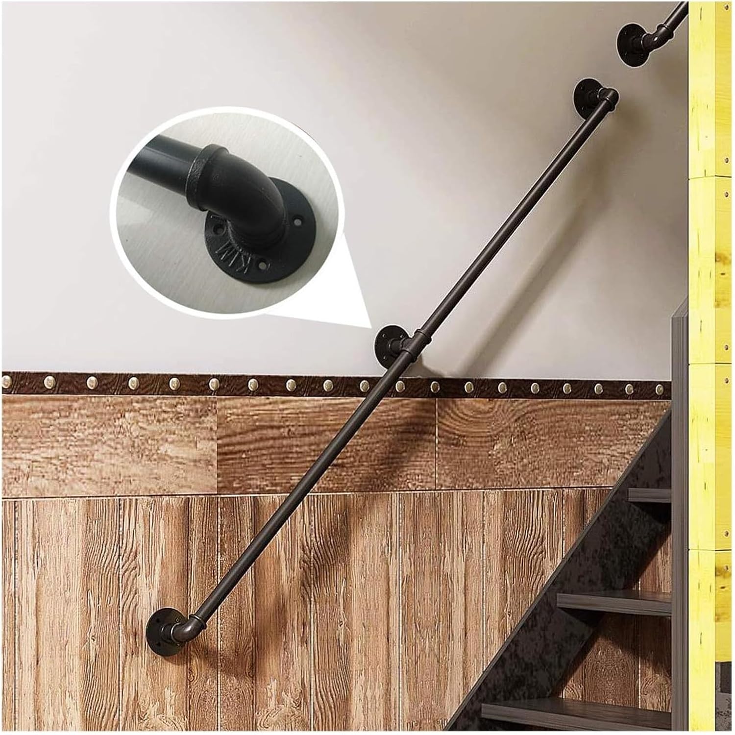 Amazon.co.jp: Handrail Indoor Stair Railing Wall Guardrail Stair ...