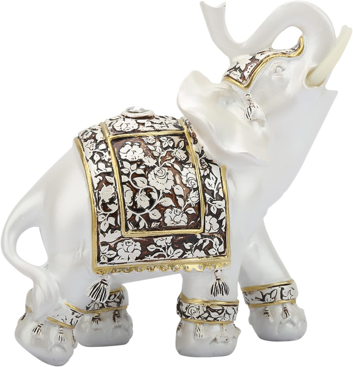 Amazon.com: HERCHR Feng Shui Elephant Statues, White Elephant Figurine ...
