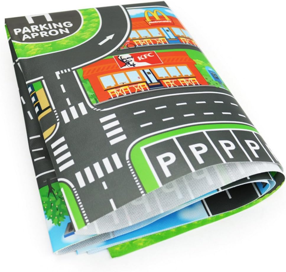 Amazon.com: City Life Kids Road Traffic Playmat Rug, Non-Slip Carpet ...