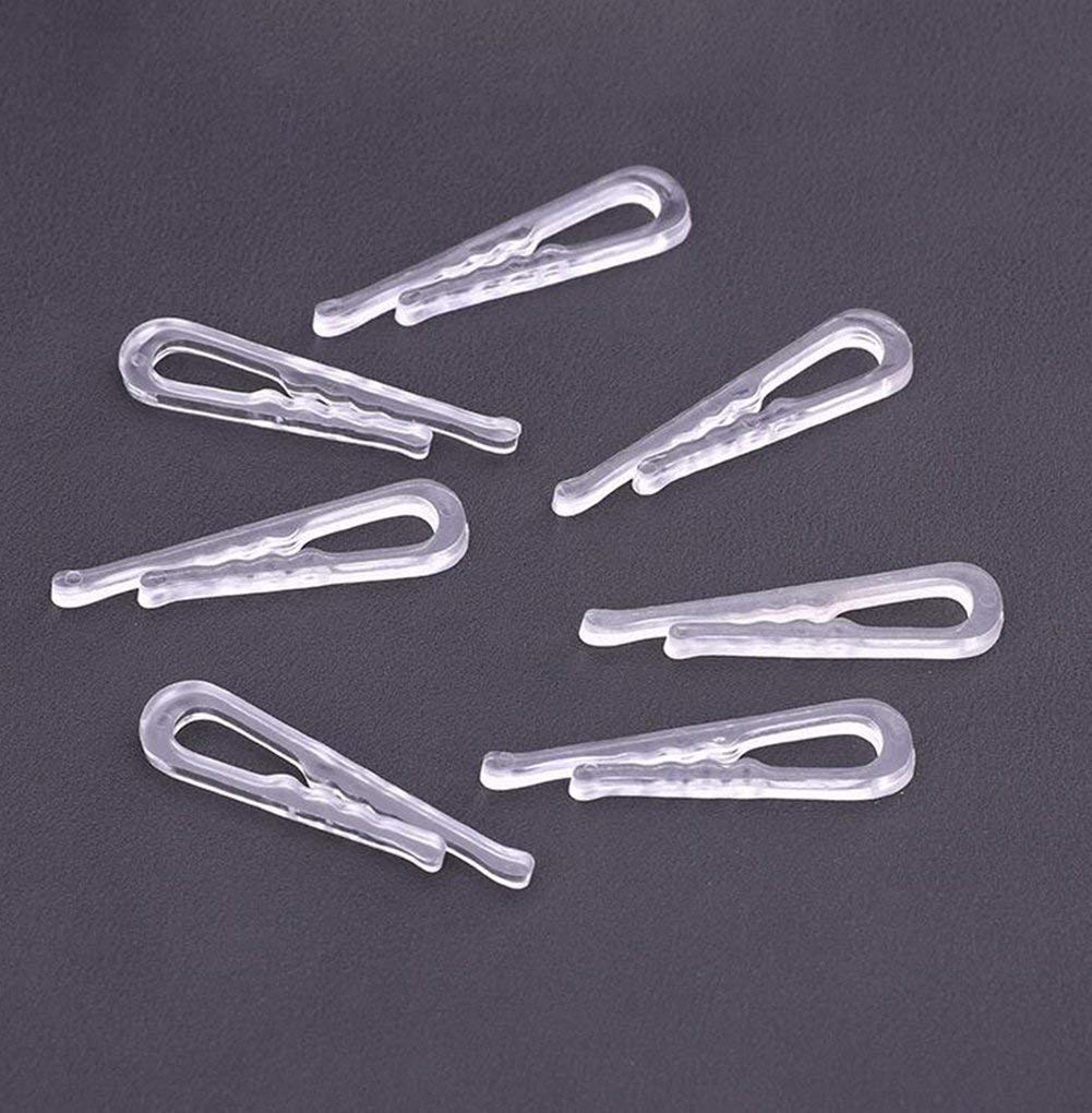 Bhavya Enterprises 200 pcs Transparent Plastic Shirt Clips with Teeth ...