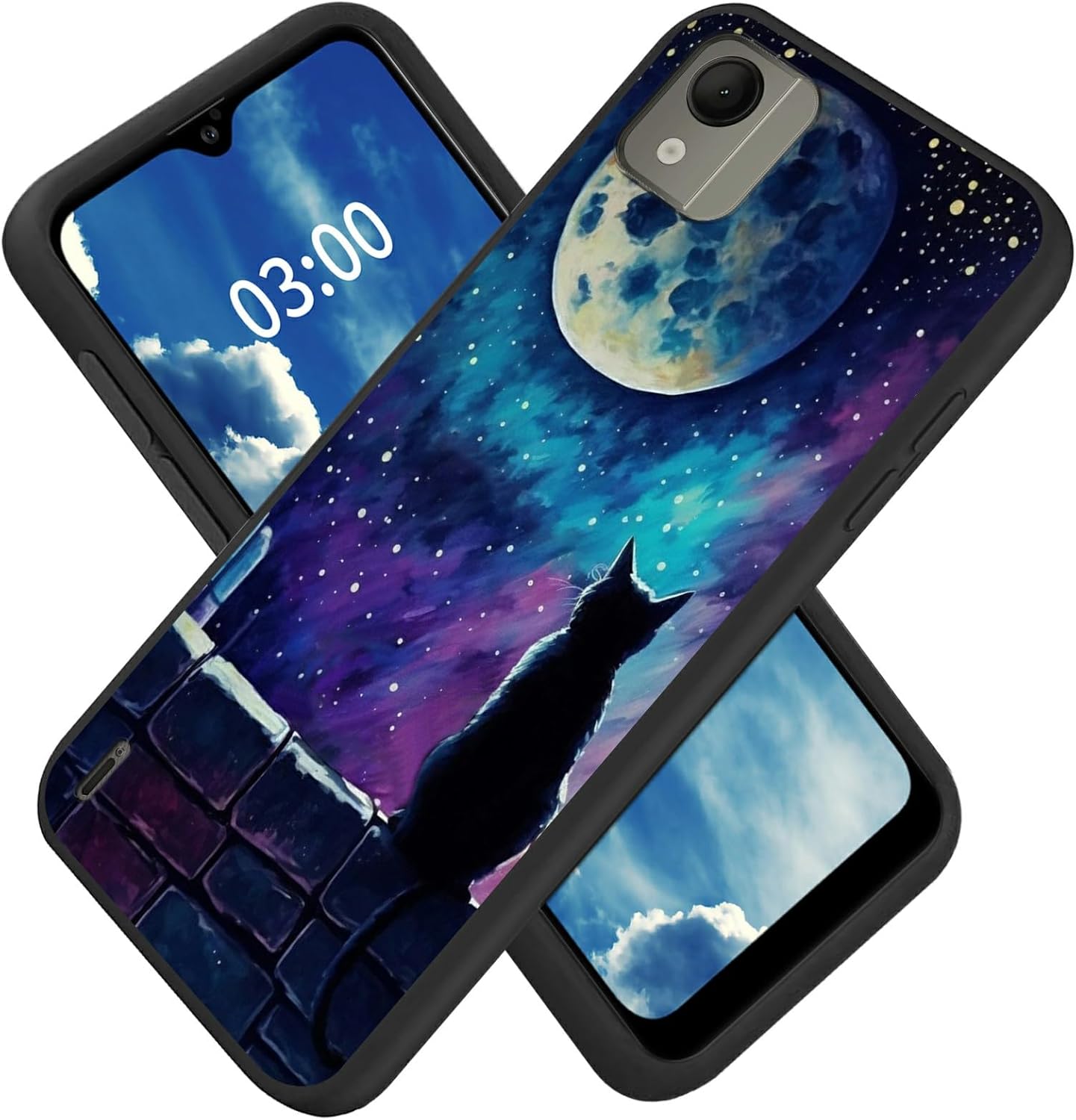 Amazon.com: BFSEROBJ for Nokia C110 Phone Case with Galaxy Nebula Cat ...