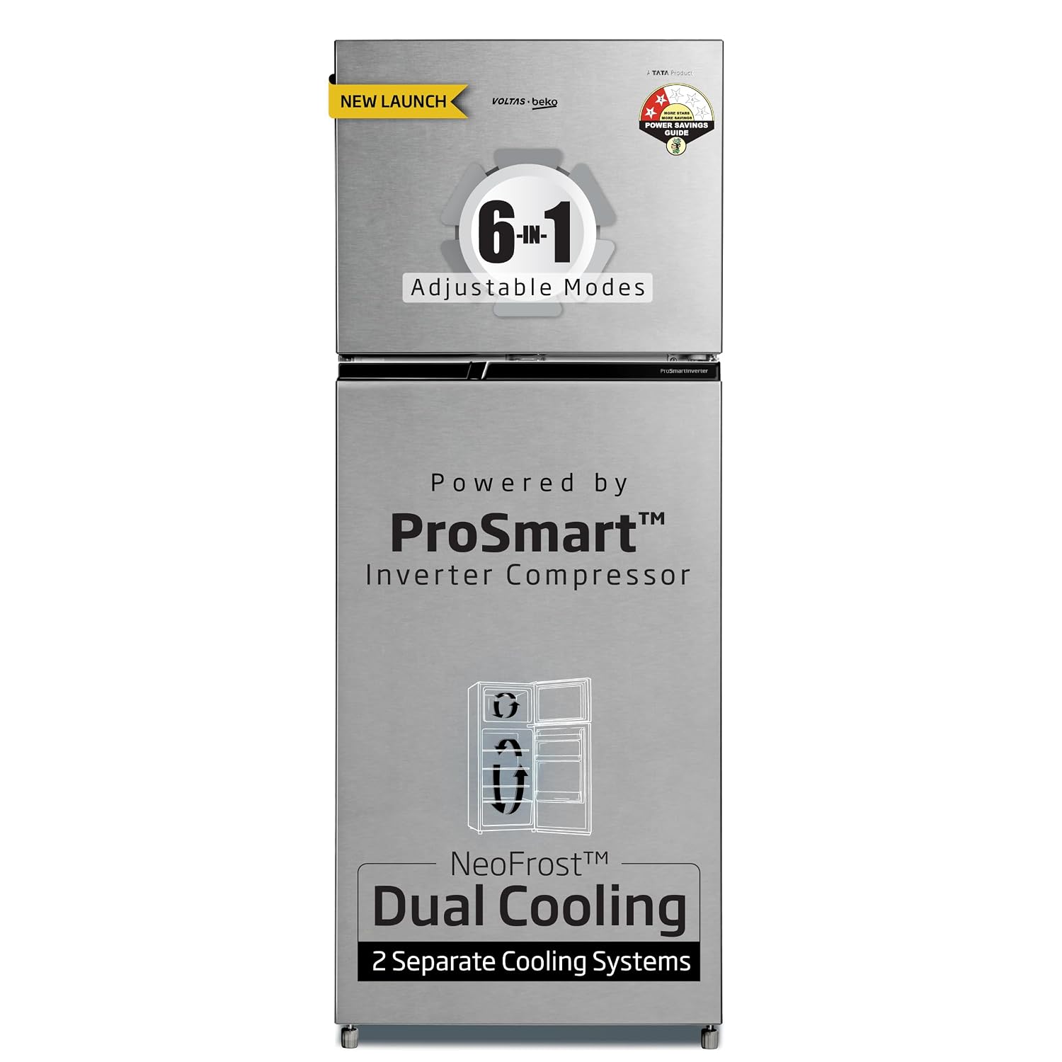 Voltas Beko, A Tata Product 243 L 2 Star Frost Free Inverter Double ...