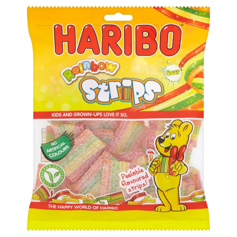 Haribo Rainbow Strips Sour Sweets Bags Pack Of 12 Buy Online In United Arab Emirates At haribo-rainbow-strips-sour-sweets-bags-pack-of-12-buy-online-in-united-arab-emirates-at