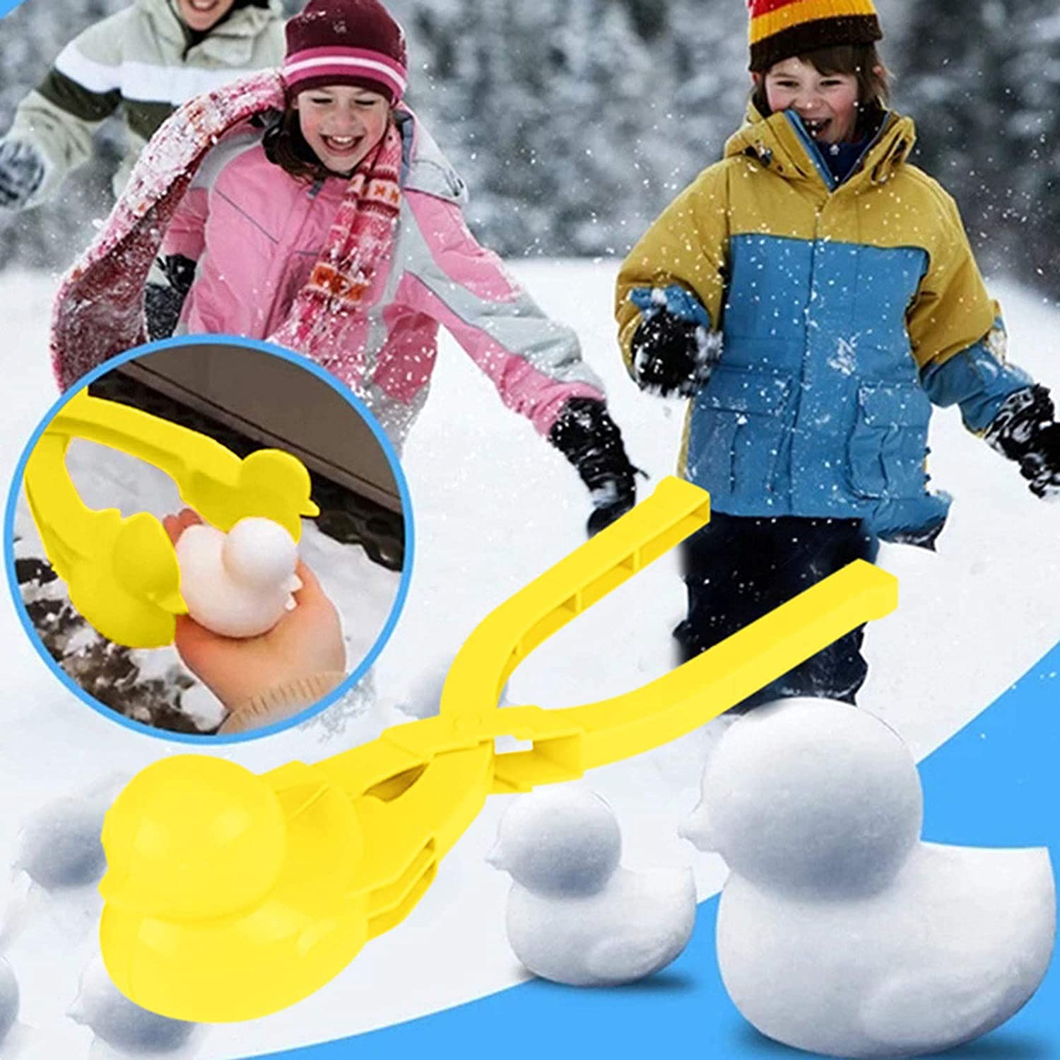 Snowball Maker Tool with Handle, Cartoon Duck Snowball Maker Clip Snow ...