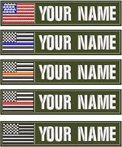 Amazon.com: 2PCS Customizable Name Patches with Hook Fastener， Army Green &Personalized Tactical ...
