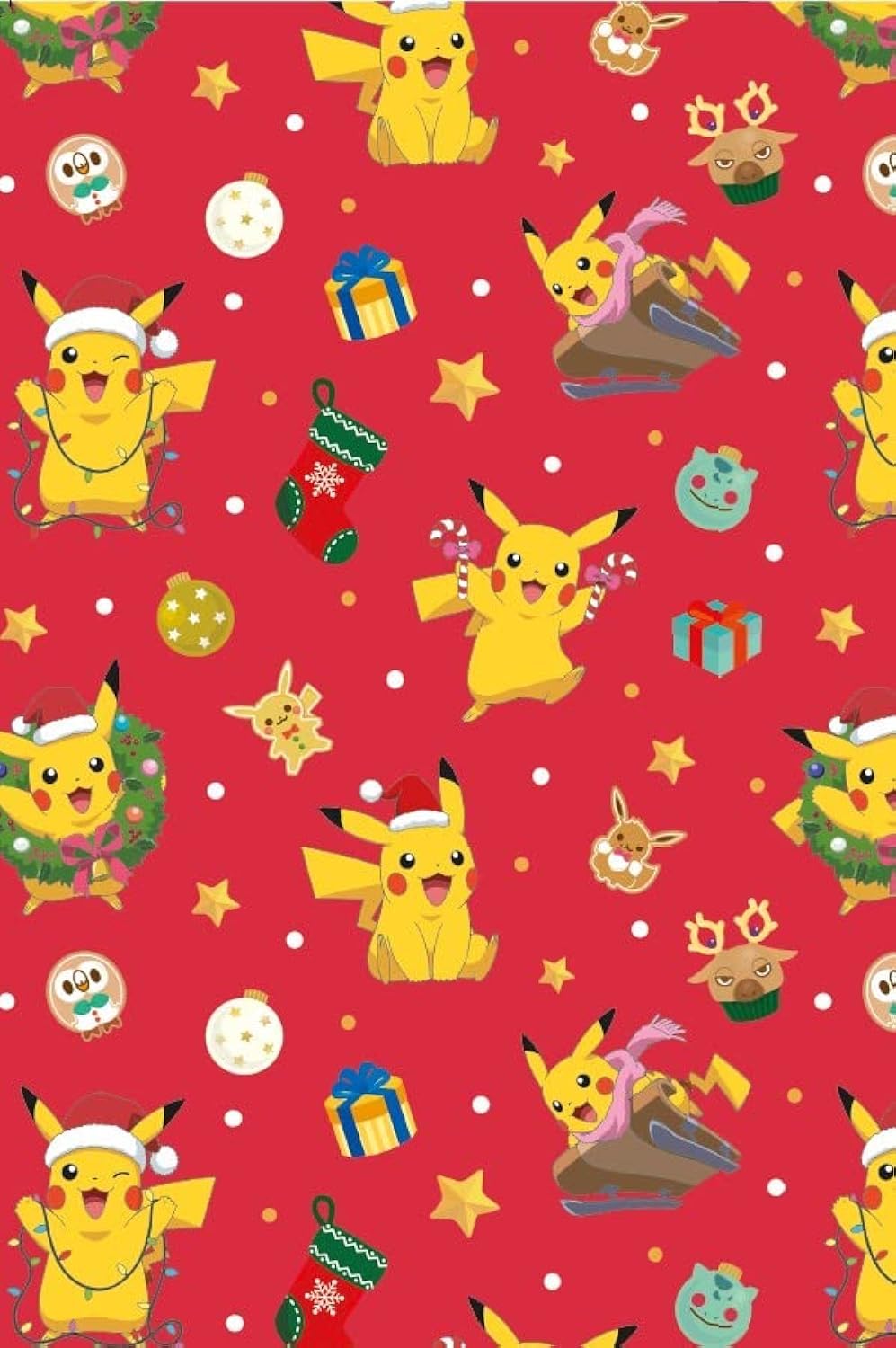 Amazon.com: Danilo Promotions LTD Pokemon Wrapping Paper, 4 Sheet 4 Tag ...