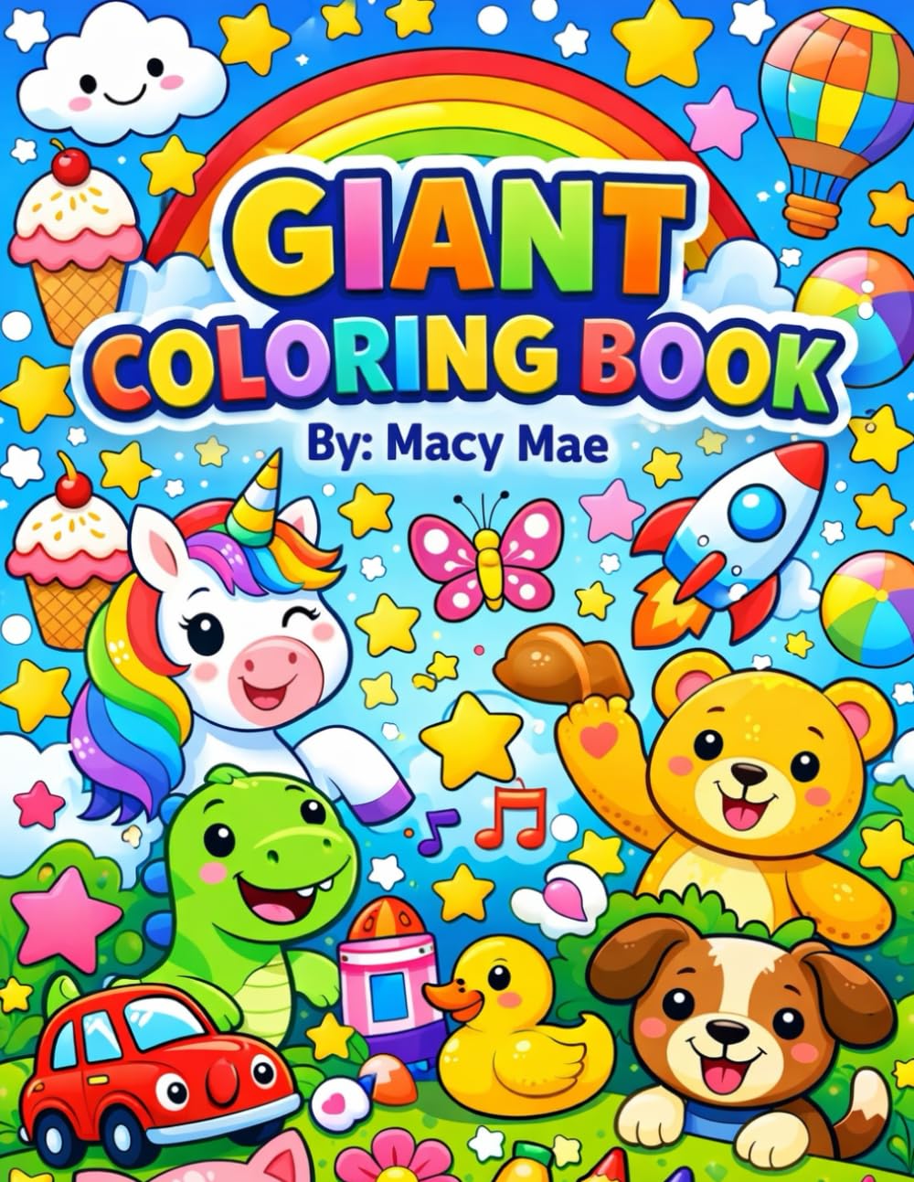 Giant Coloring Book: Big, Bold, and Fun Coloring Pages for Kids Ages 4 ...
