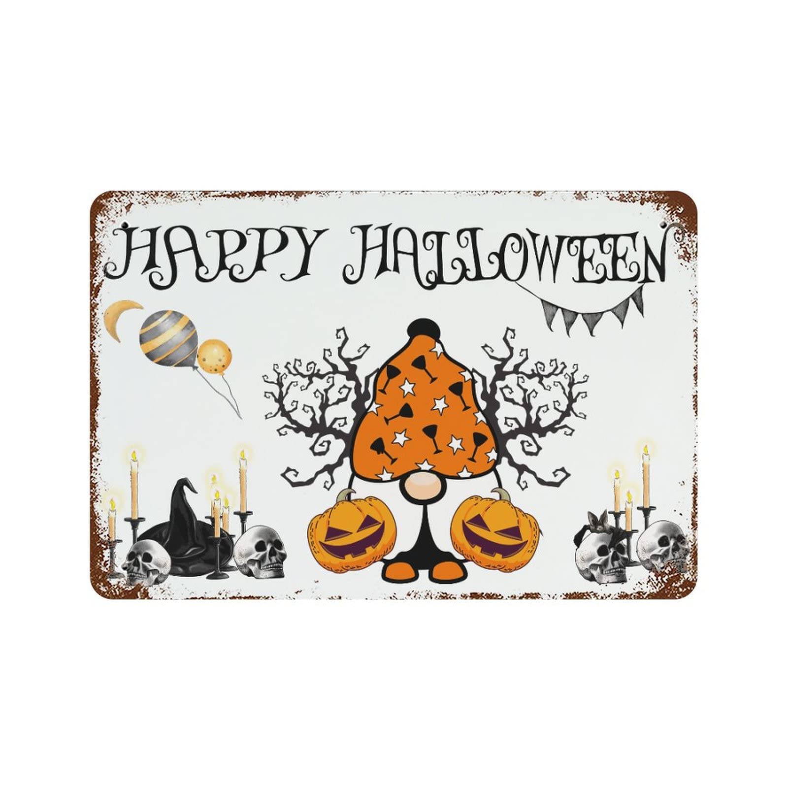 Happy Halloween Borden DECO BORD 'HAPPY HALLOWEEN' ORANJE