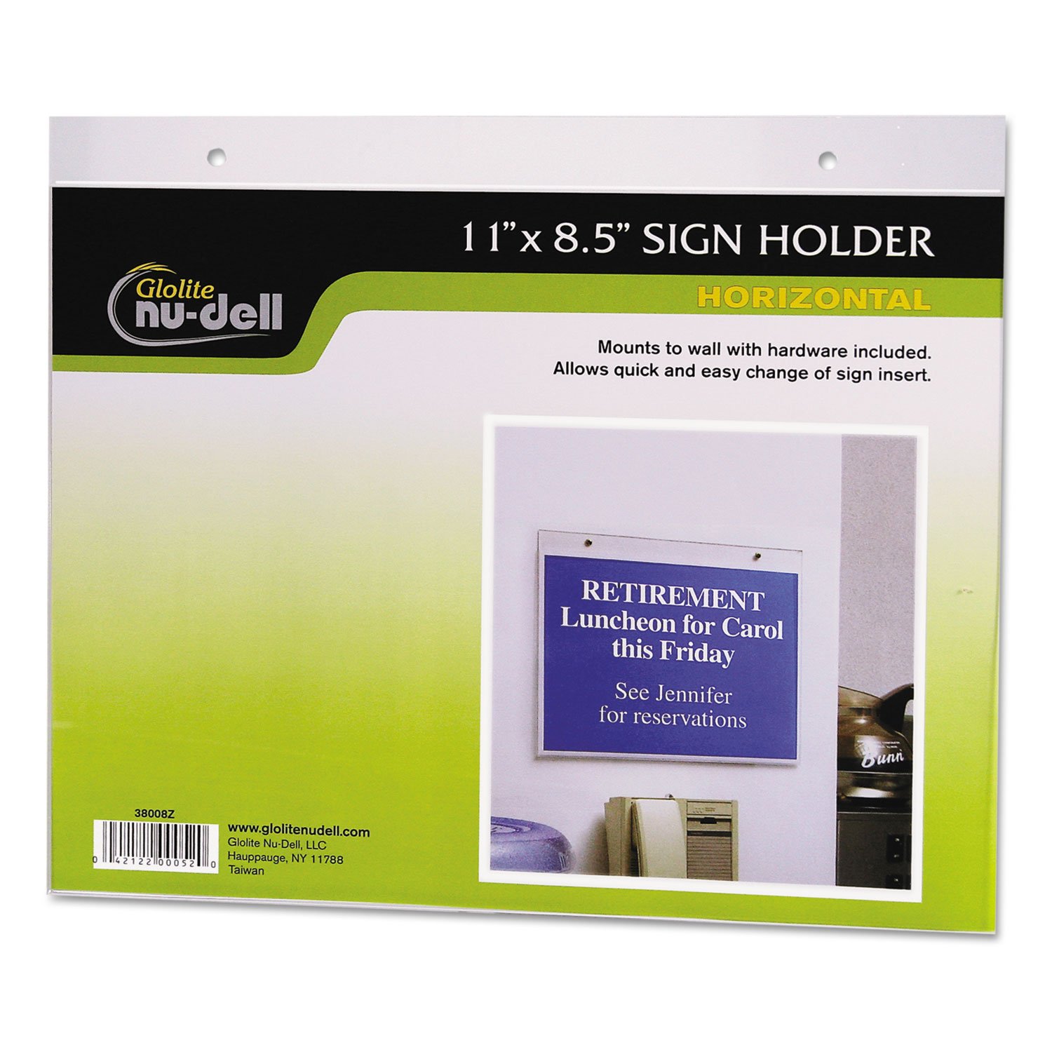 Amazon.com : NuDell Clear Plastic Sign Holder, Wall Mount, 11 X 8.5 ...