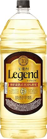 Amazon.co.jp: 宝焼酎 レジェンド 25度 4000ml 4L 2本 甲類焼酎 焼酎 宝 : 食品・飲料・お酒