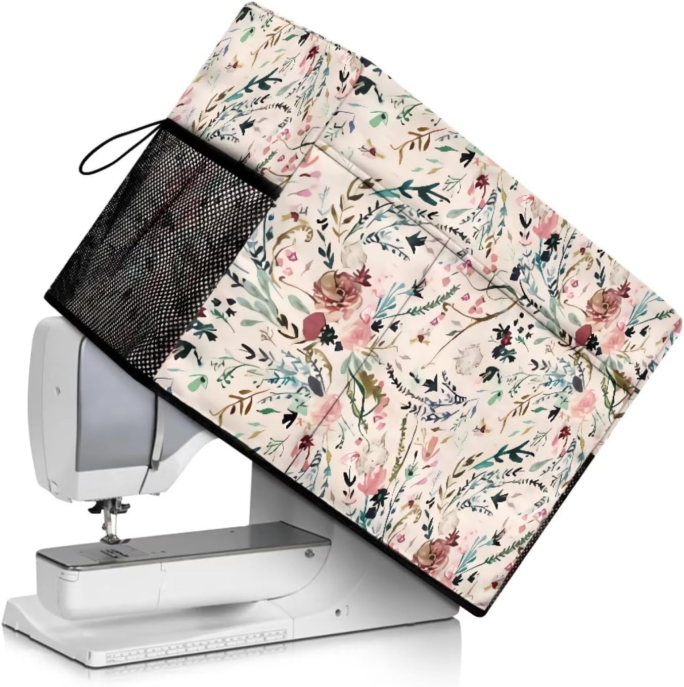 Amazon.com: Annejudy Vintage Floral Sewing Machine Dust Cover with ...