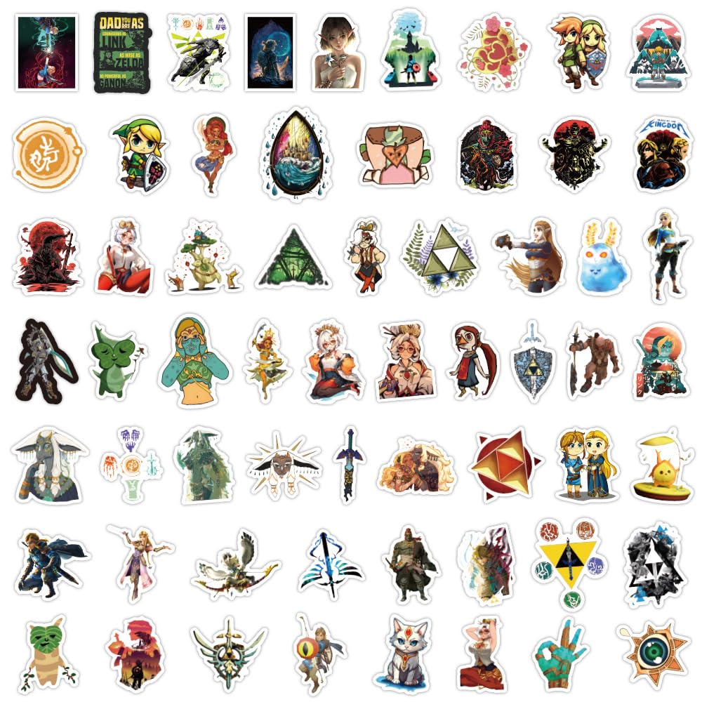 120PCS The Legend of Zelda Stickers, Vinyl Waterproof Decals for Laptop ...