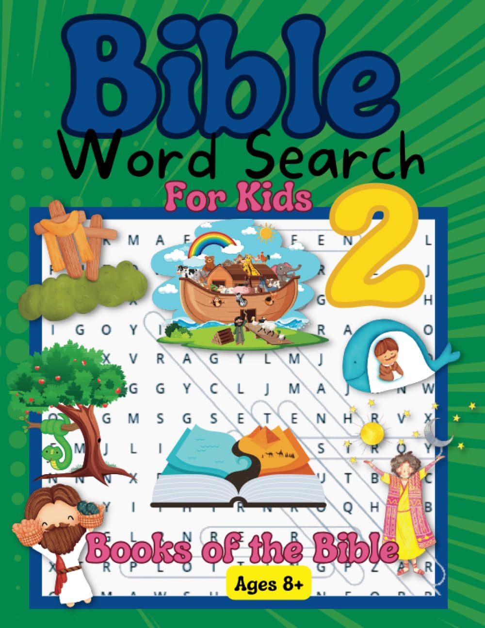 Bible Word Search for Kids 2: Books of the Bible Seek and Find for Ages ...