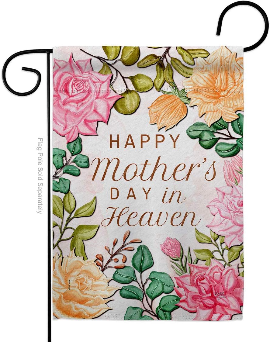 Amazon.com : Happy Mother’s Day in Heaven Garden Flag Memorial Mom Flag ...