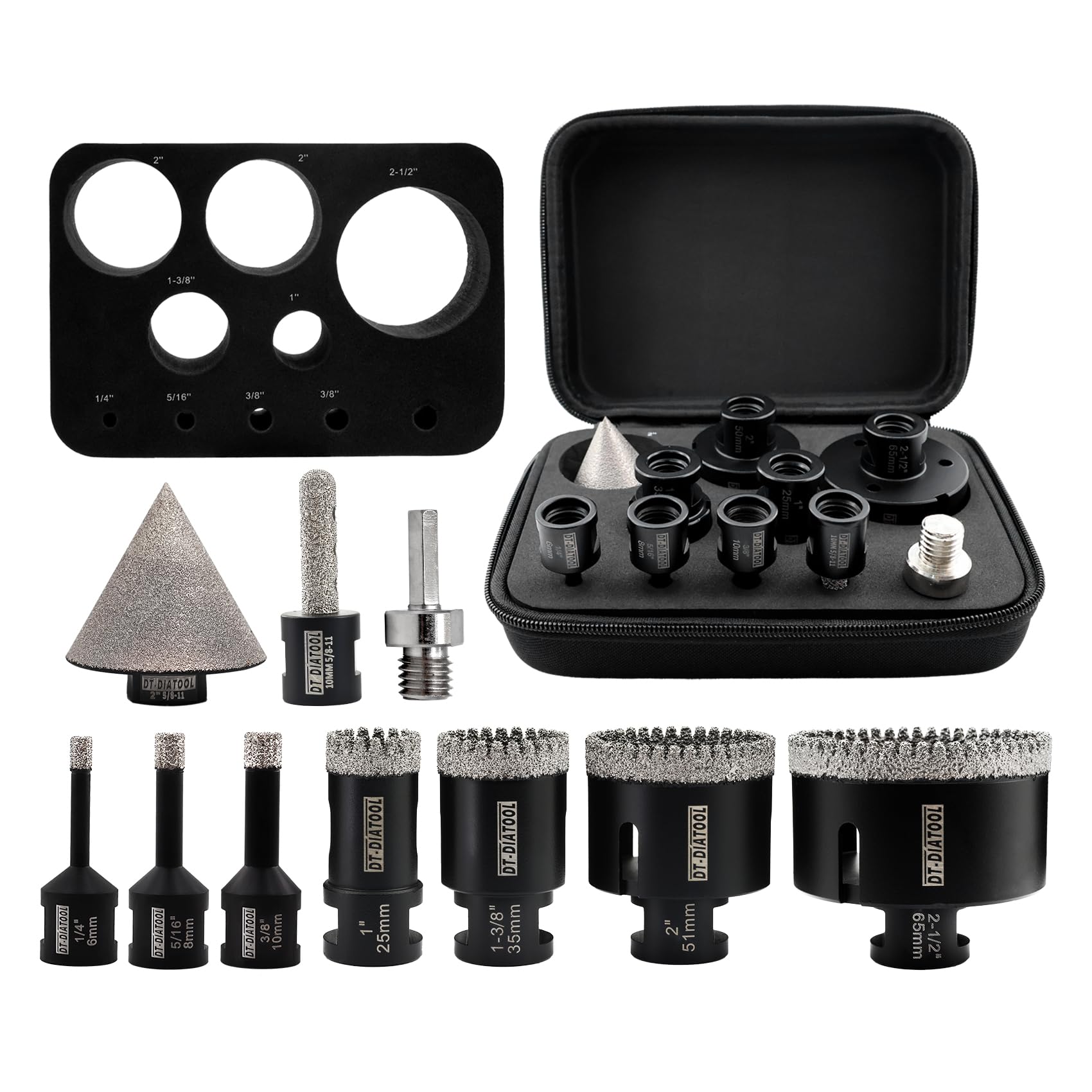 Amazon.com: DT-DIATOOL Diamond Core Drill Bits Set - 6/8/10/25/35/50 ...