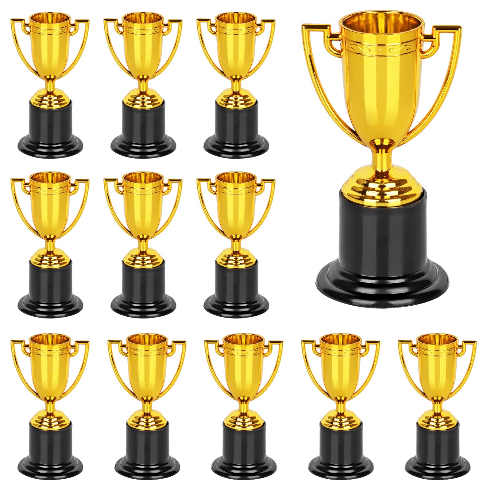 Amazon.com : WINKIO Mini Trophies, 12 Pack Gold Trophy Award, Plastic Trophies for Kids, 4 Inch ...