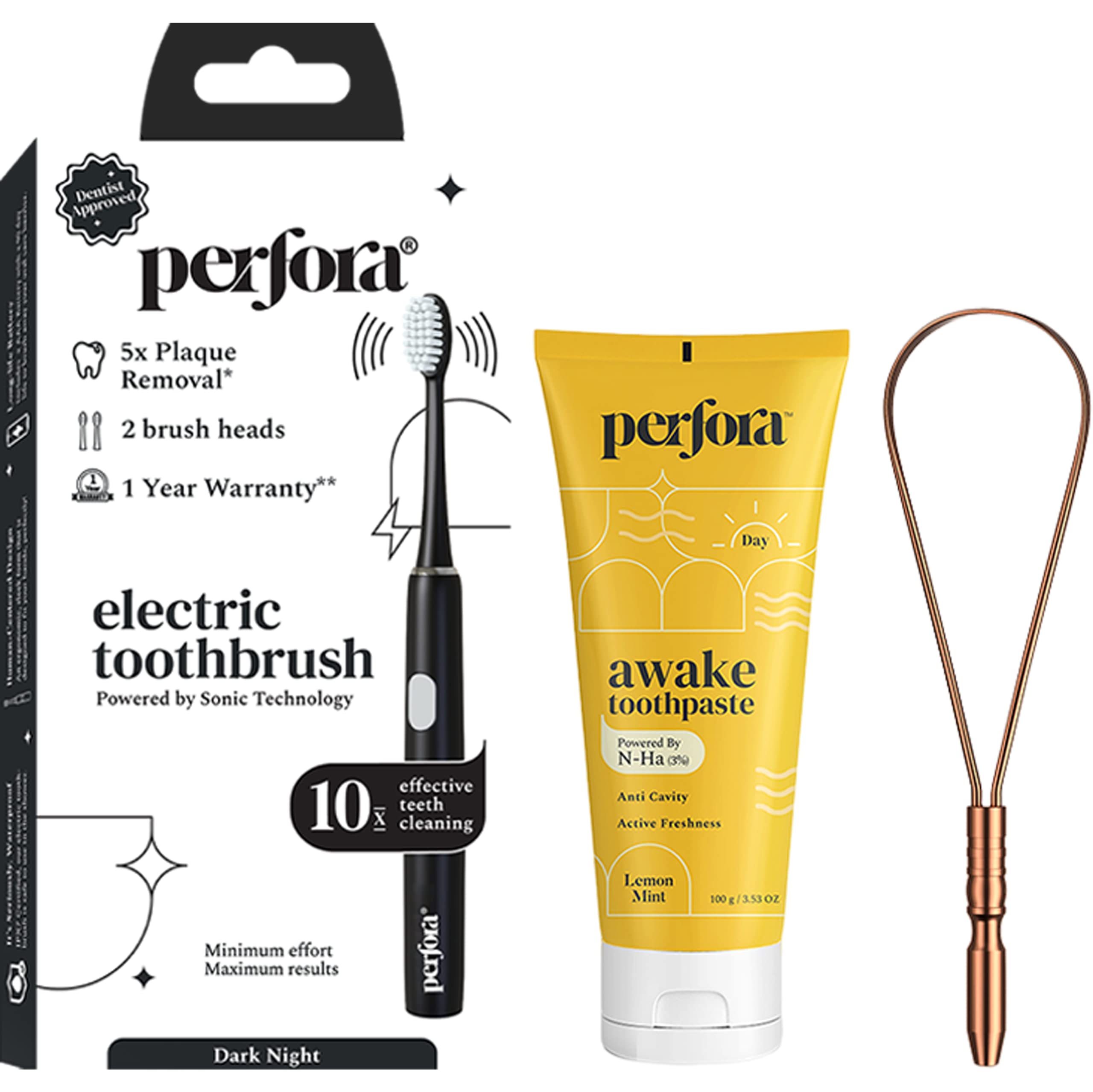 Buy Perfora Daily Routine Care Combo |Dark Night Electric Toothbrush ...