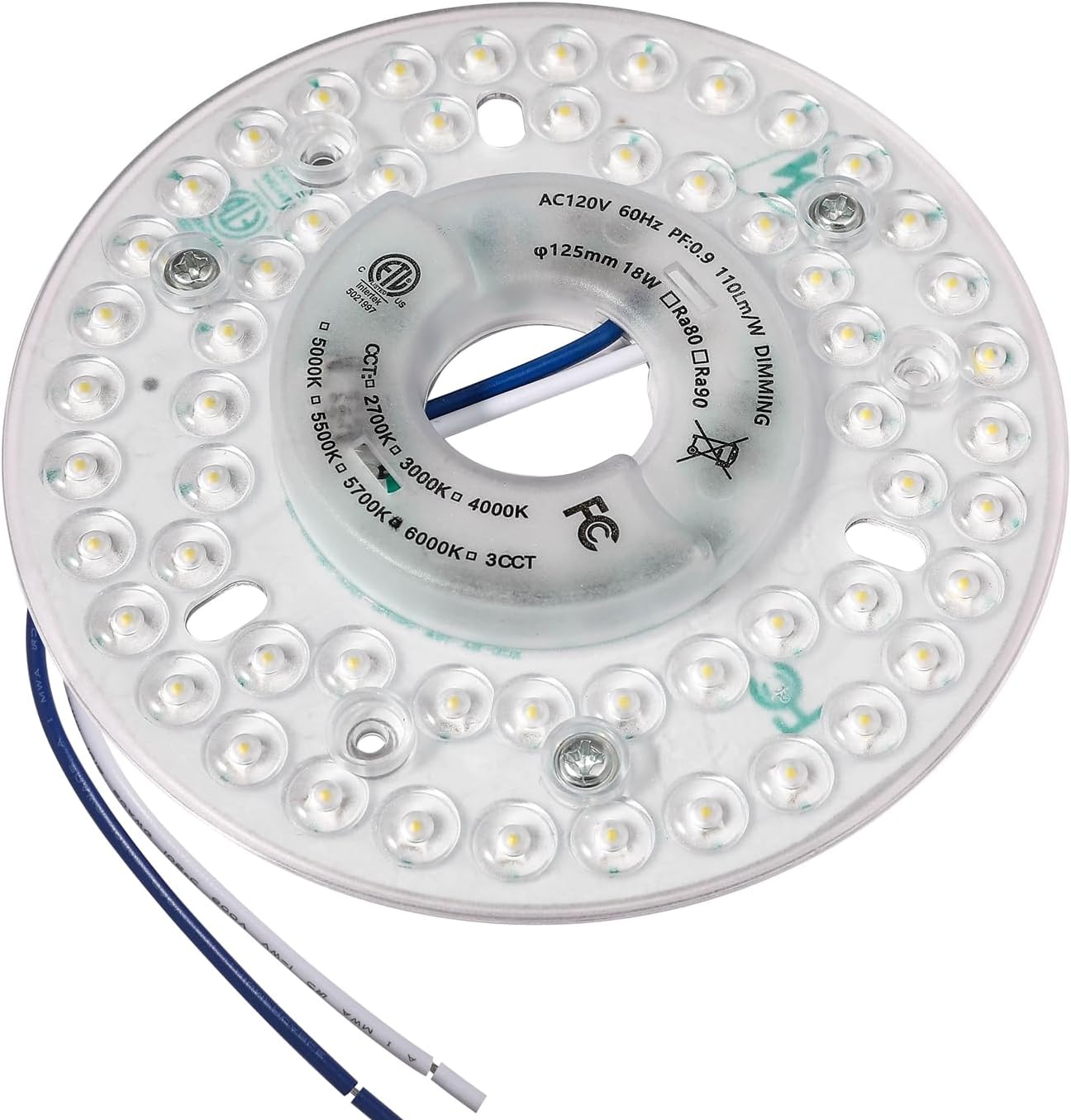 Ledytech 4.92'' LED Ceiling Fan Light Retrofit Kit, Ceiling Flush Light ...