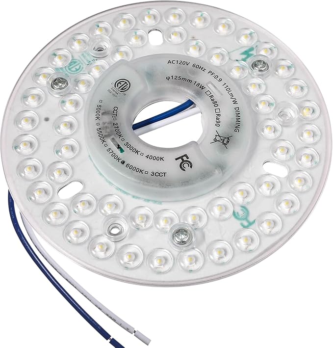 Ledytech 4.92'' LED Ceiling Fan Light Retrofit Kit, Ceiling Flush Light ...