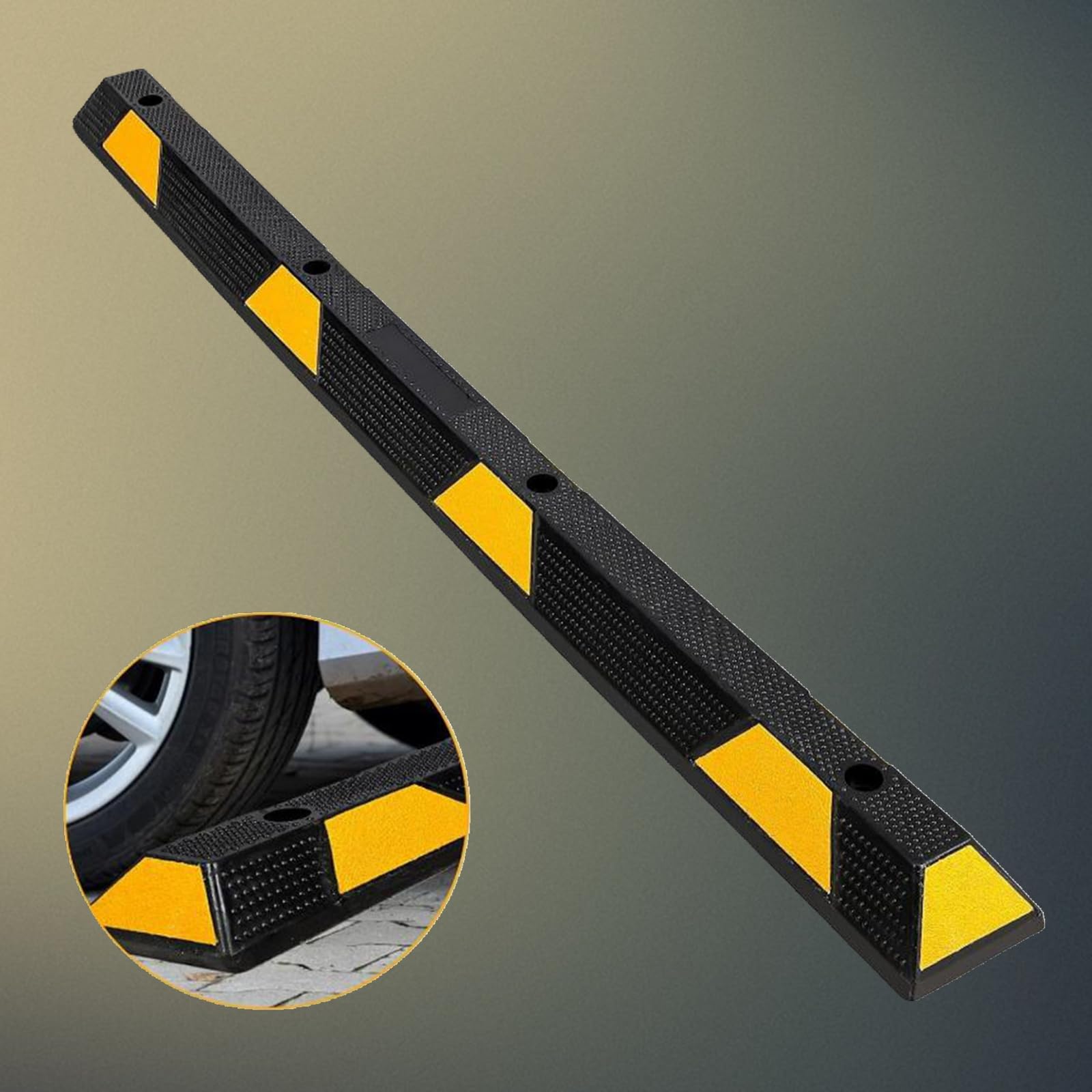 Snapklik.com : 2 Pack Rubber Curb Parking Garage Floor Stopper -72.8 ...