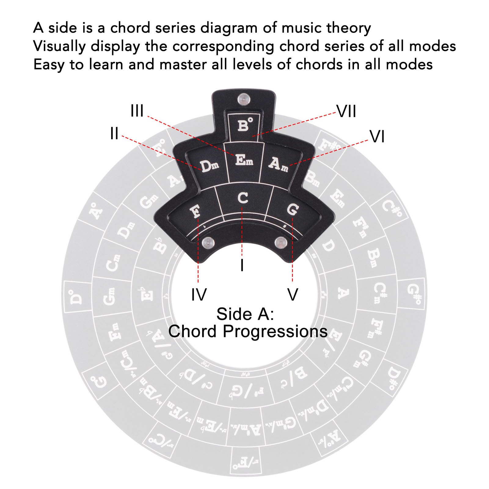 Snapklik.com : Circle Of Fifths Wheel Metal Music Theory Tool Aluminum ...