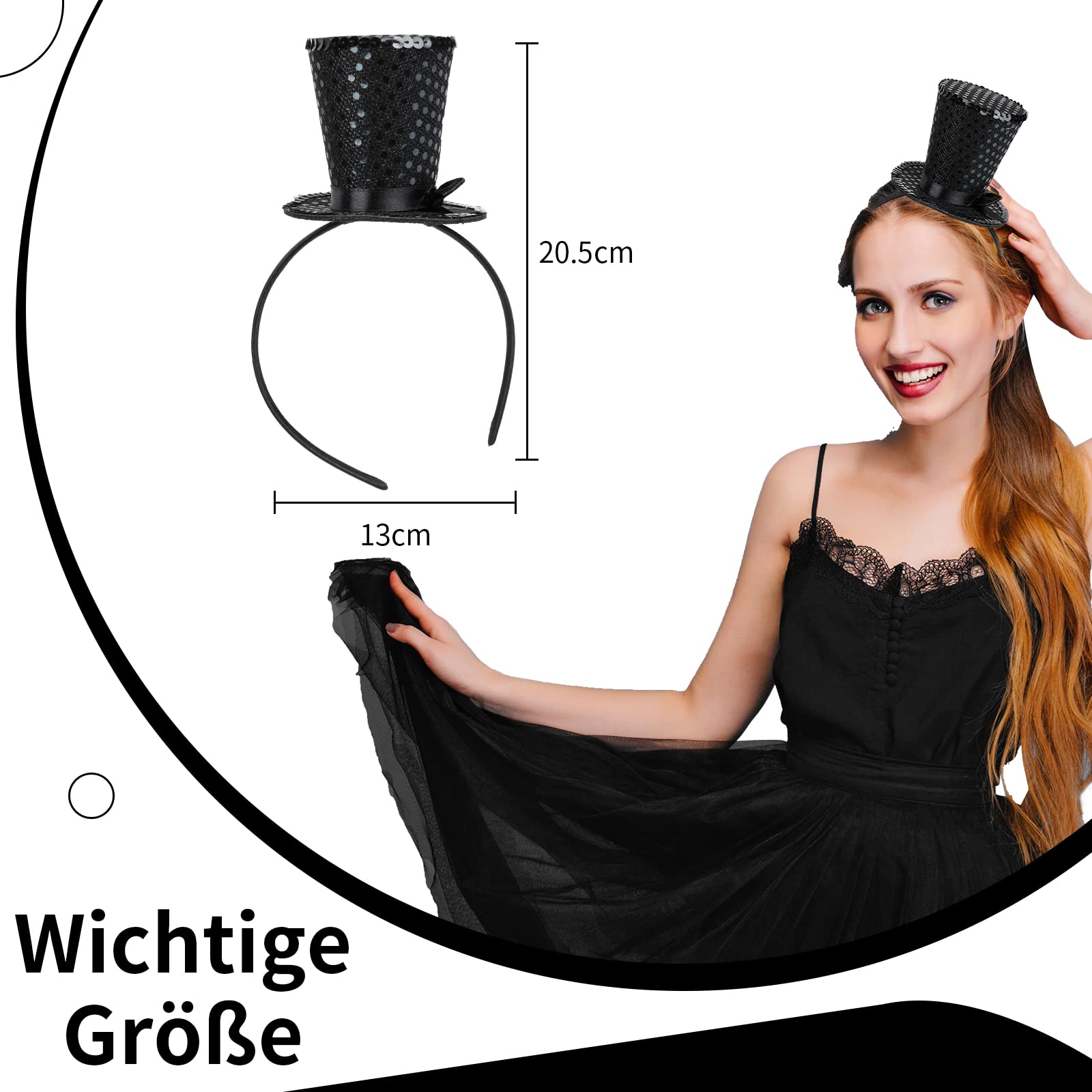 Top hat fascinator Mini Top Hat Headband circus hat for Carnival, Theme ...