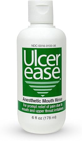 Amazon.com: Ulcer Ease Medicated Mouth Rinse 6 oz (Pack of 5) : Health ...