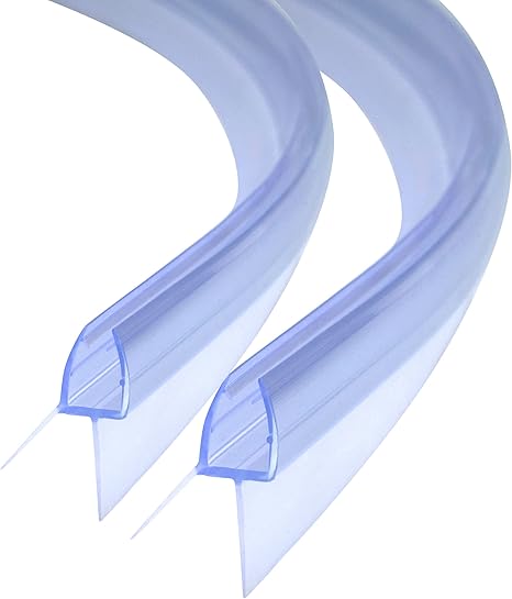 DOPPOSO Curved Shower Seal 2 x 50 cm Replacement Seal for 5 mm / 6 mm ...
