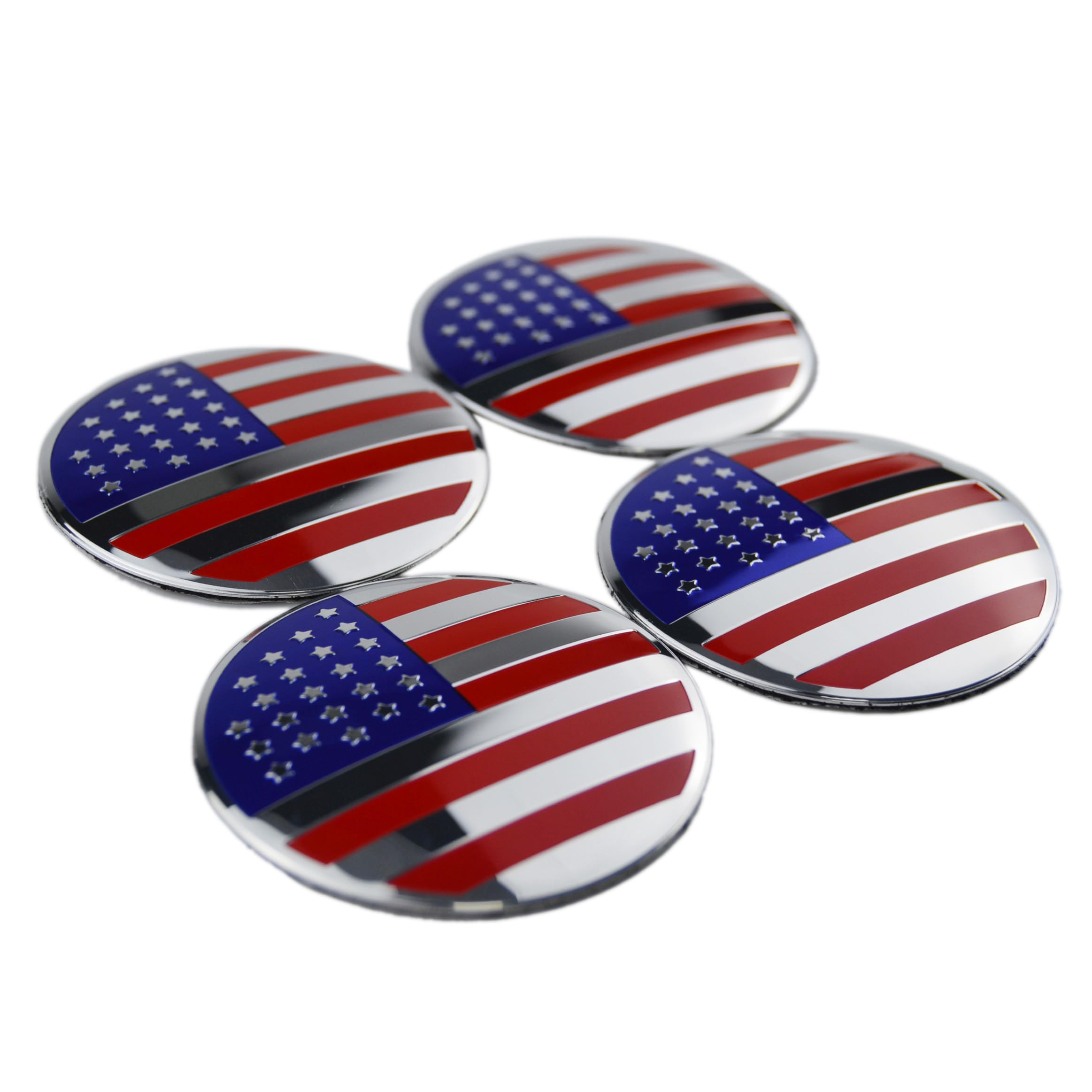 Amazon.com: 4X American Flag Wheel Hub Center Cap Cover Emblem ...
