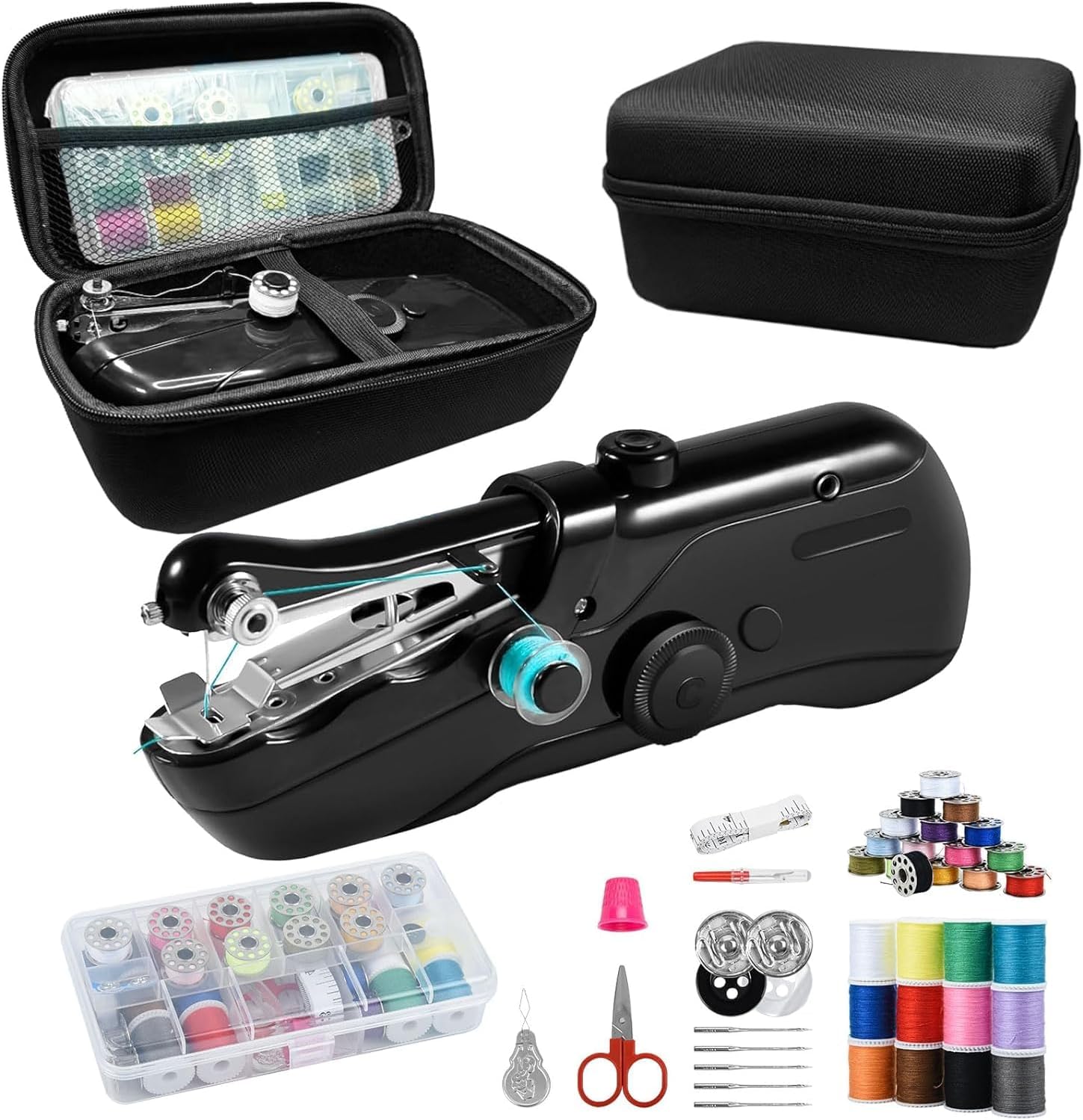 Amazon.com: Handheld sewing machine, beginner's sewing kit with storage ...