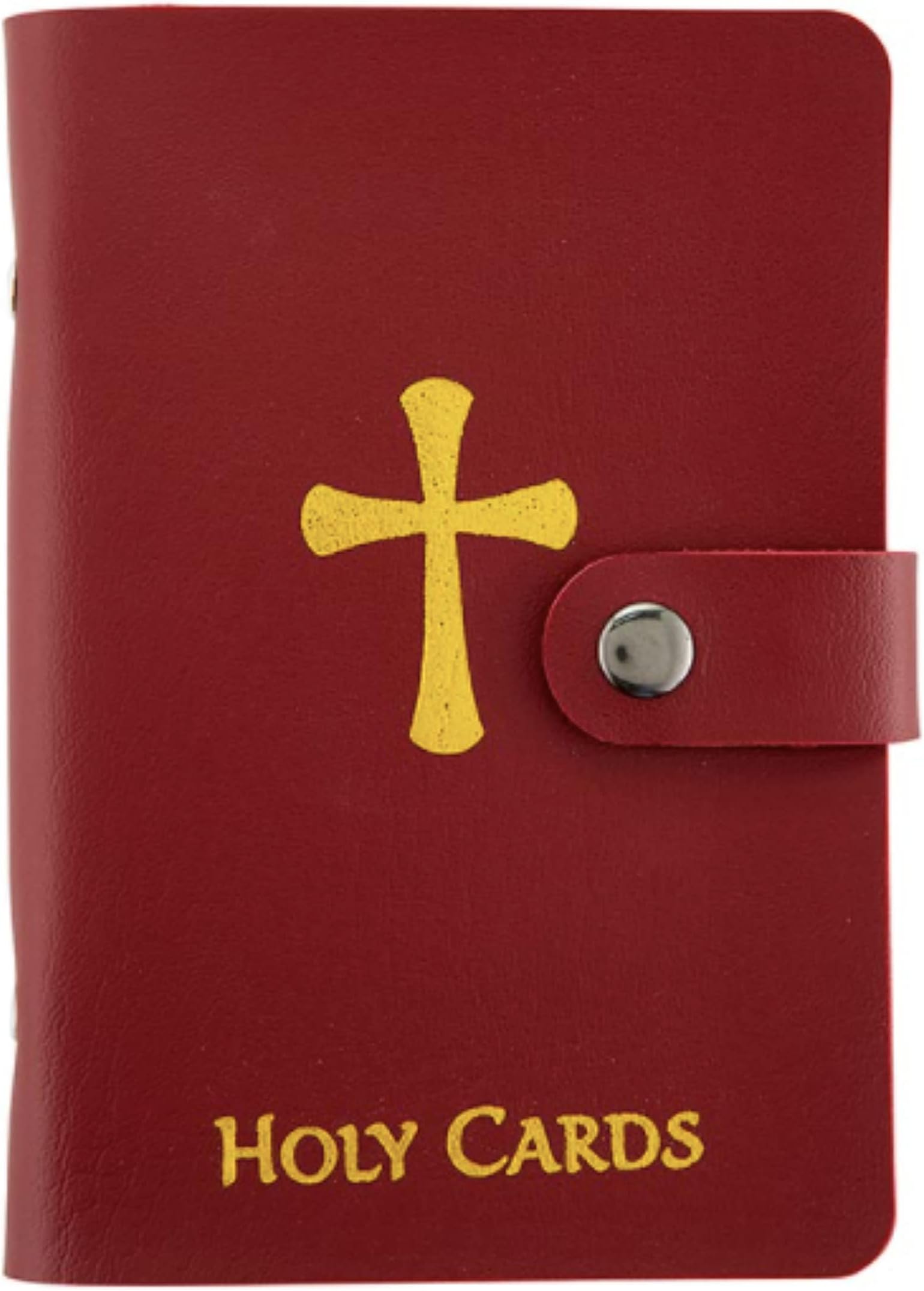 Amazon.com: My Holy Cards Brown Gold Stamped Leatherette Prayer Card Holder