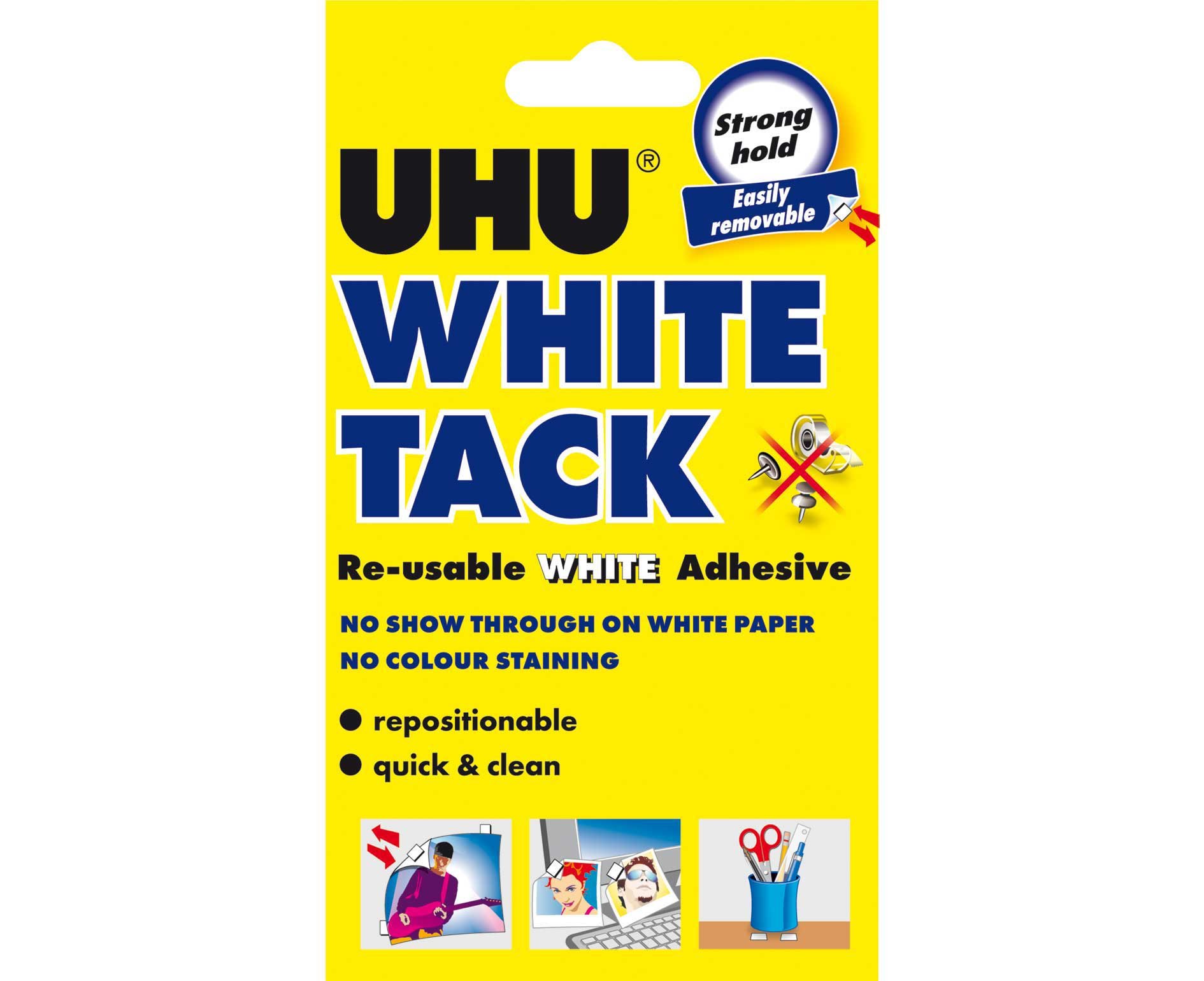 UHU White Tack Handy Re-usable Adhesive : Amazon.co.uk: Stationery ...