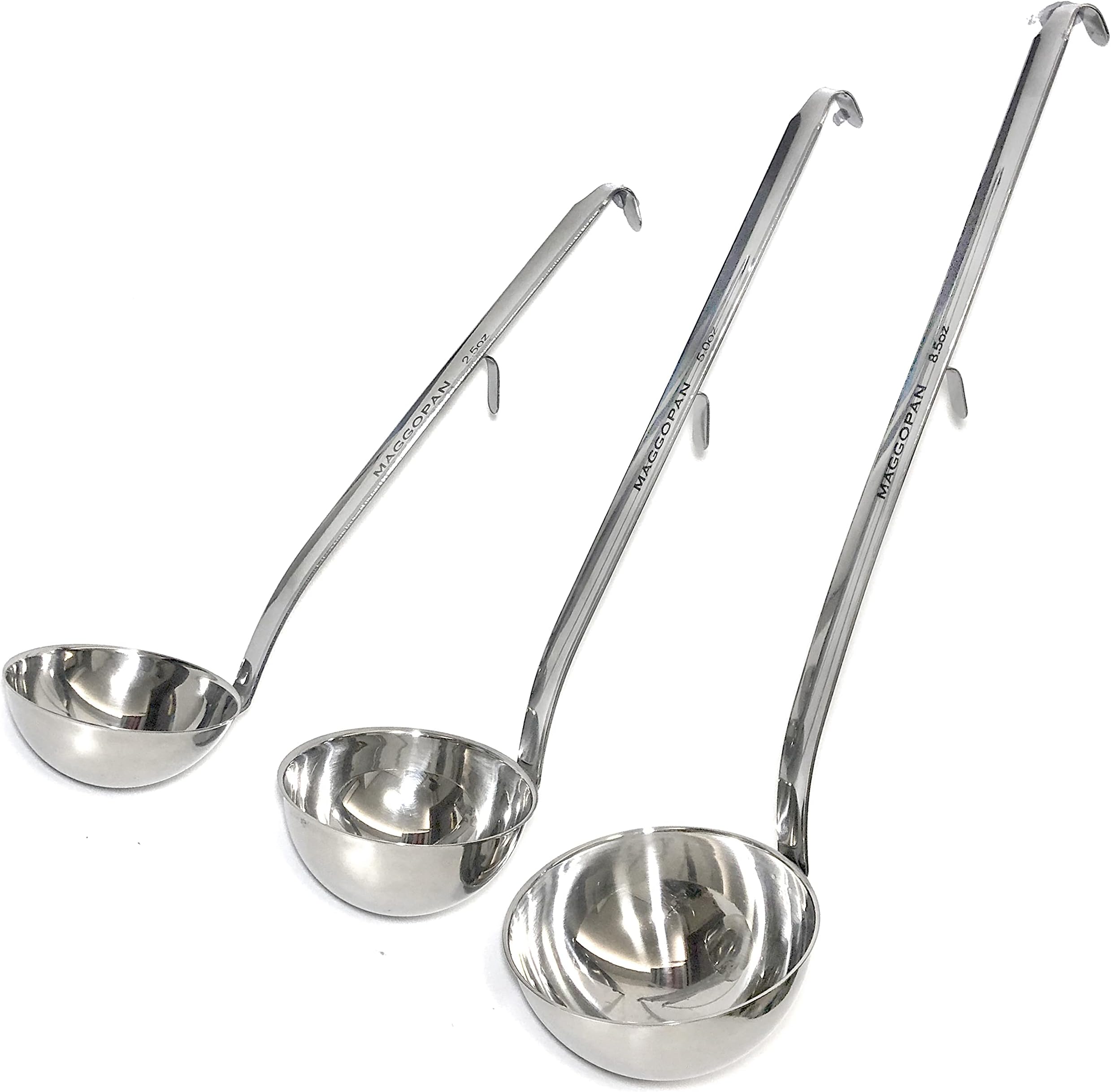 Amazon.com: CucinaPrime Set of 4 Stainless Steel Soup Ladle 2oz, 4oz ...
