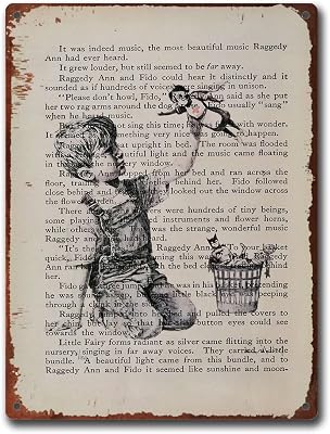 Amazon.com: OMSC Wood-Framed Believe in The Fairies Metal Sign, Vintage ...