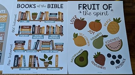 Amazon.com: 9 Boho Sunday School Decorations For Classroom - Sunday ...