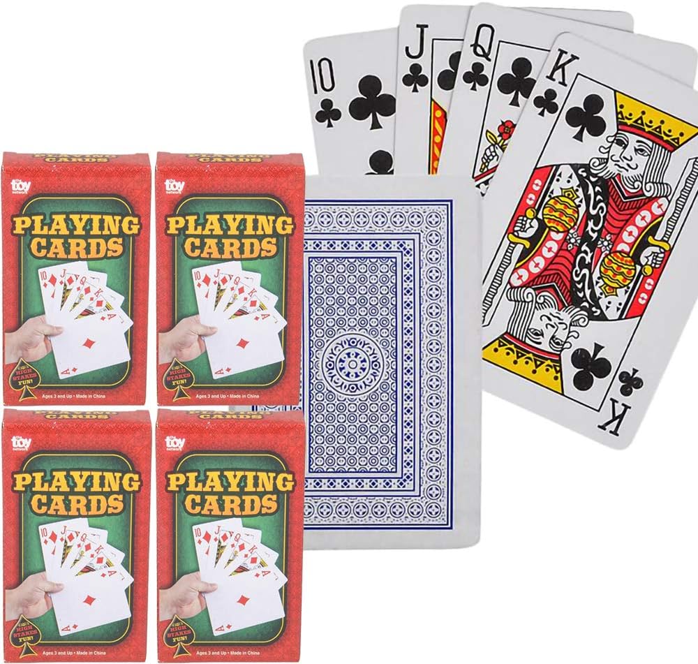 Amazon.com: The Dreidel Company Playing Cards Deck, 2.25 Inch x 3.5 ...