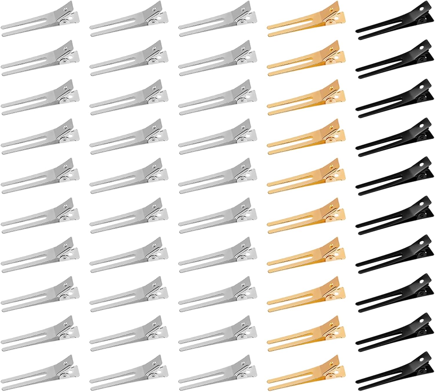 50pcs Hairdressing Double Prong Pin Curl Clips, 1.8 Inches Hairstyle ...