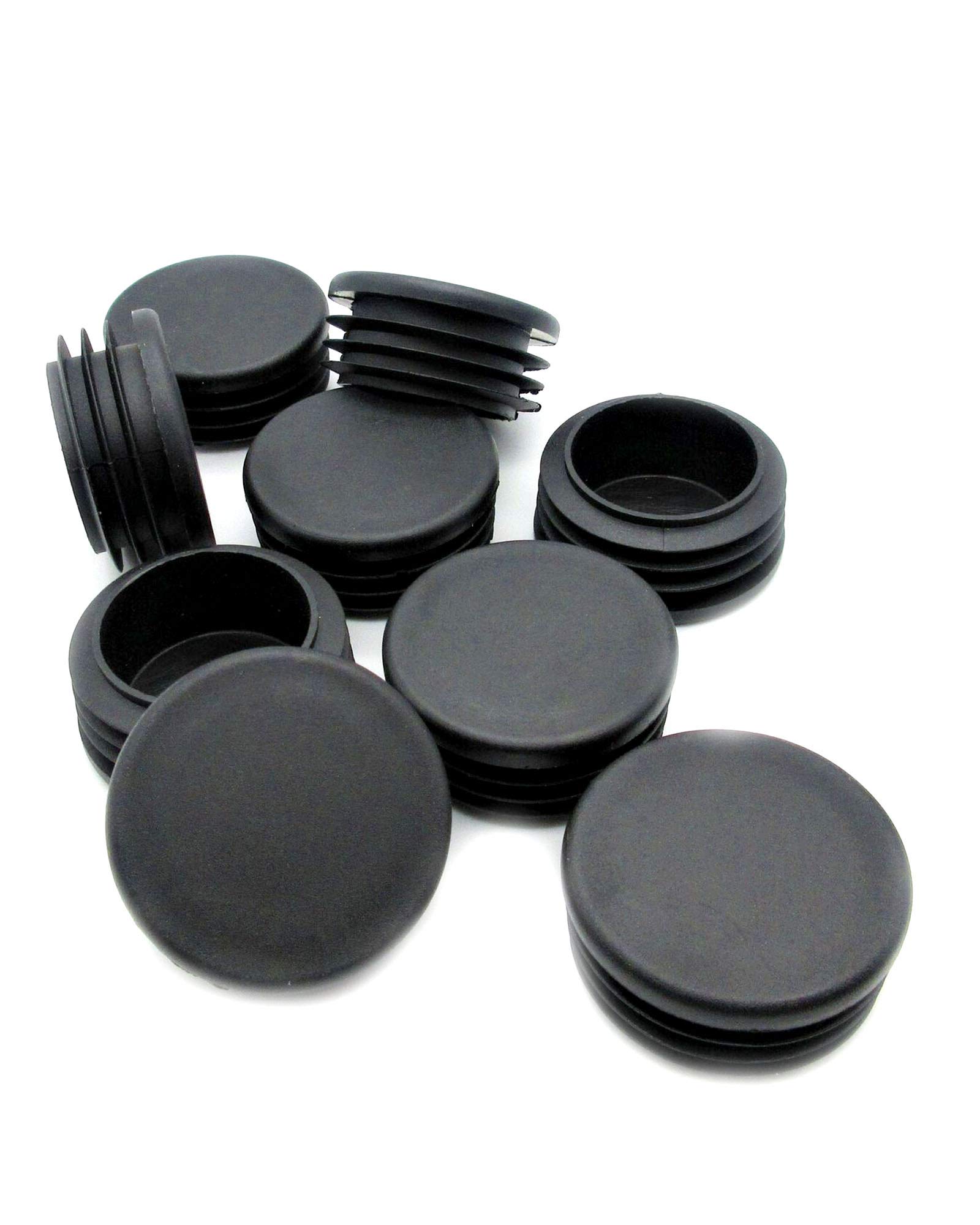Amazon.com: Black End Caps for Round Tubing - 1 3/8" Round Tube Inserts ...