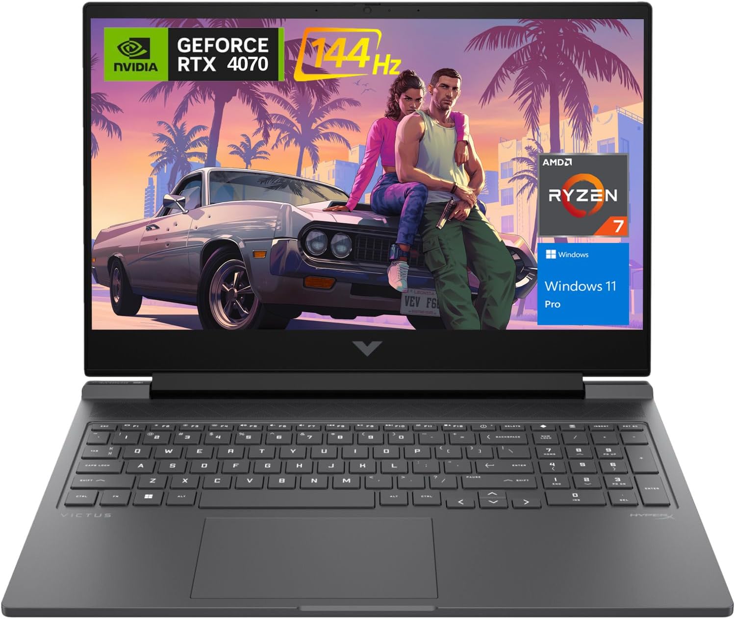 Amazon.com: HP - Victus 16.1" Gaming Laptop - AMD Ryzen 7-8845HS - 16GB ...