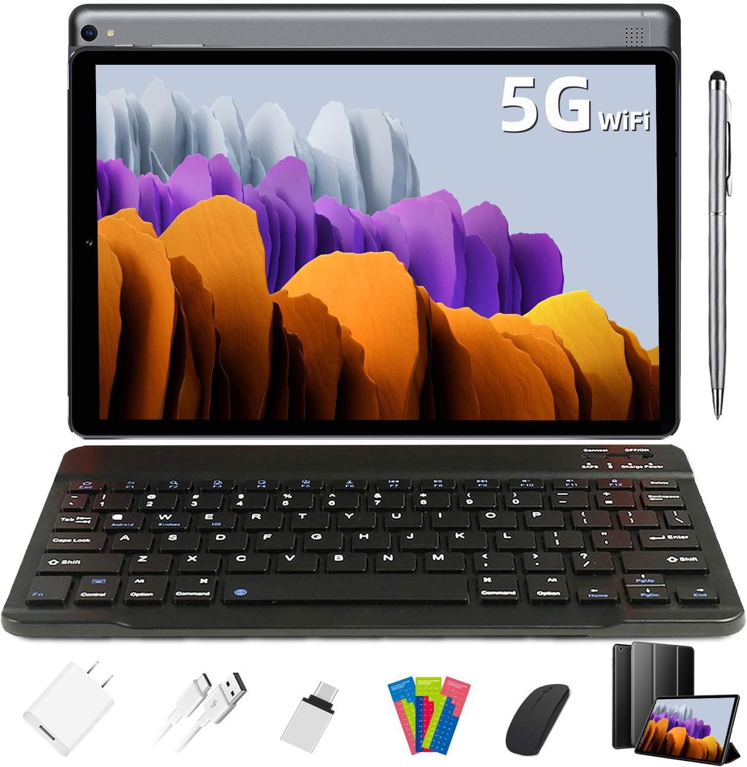 DUODUOGO Tablet 10 Zoll 5G WiFi Tablet mit 4GB RAM 64GB/128GB ROM, 2.4 ...